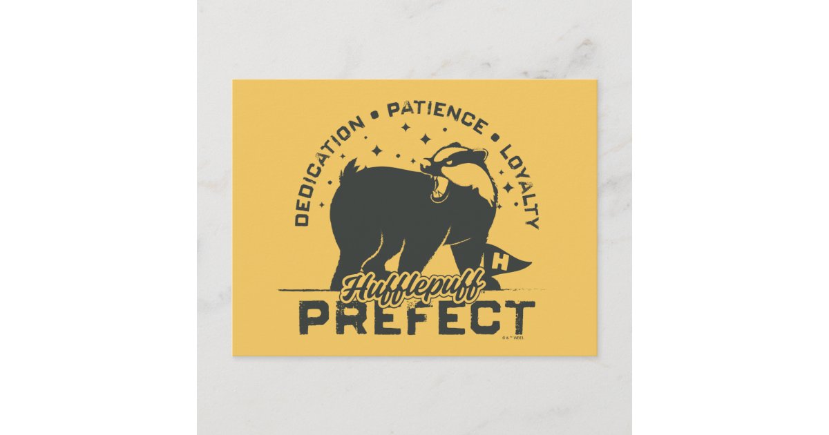 HUFFLEPUFF™ Prefect Badge Postcard | Zazzle