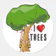 Hug a Tree Day Classic Round Sticker | Zazzle