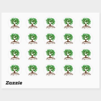 Hug a Tree Round Sticker | Zazzle