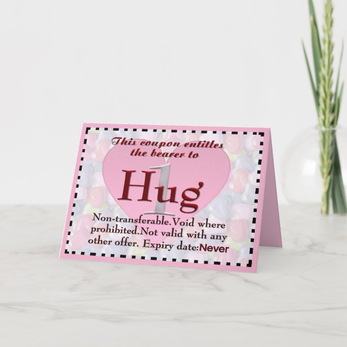 Hug Coupon Card | Zazzle.com