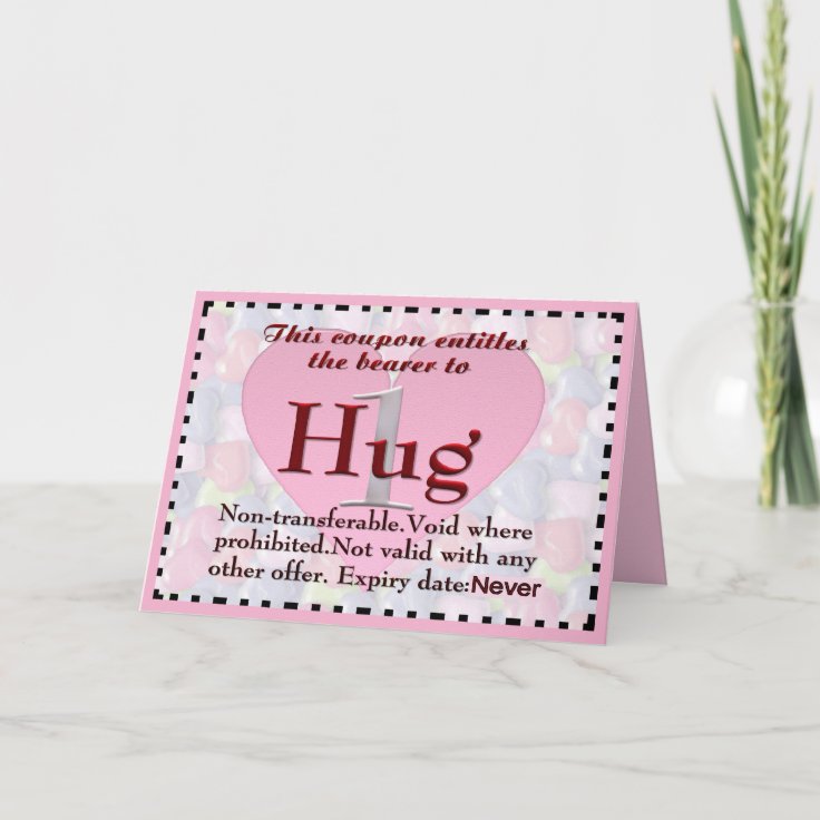 Hug Coupon Card | Zazzle