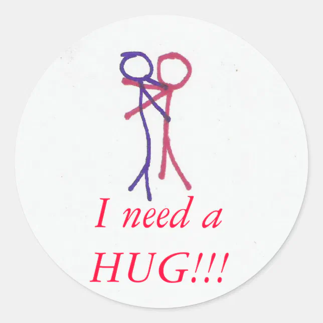 Hug, stickers | Zazzle