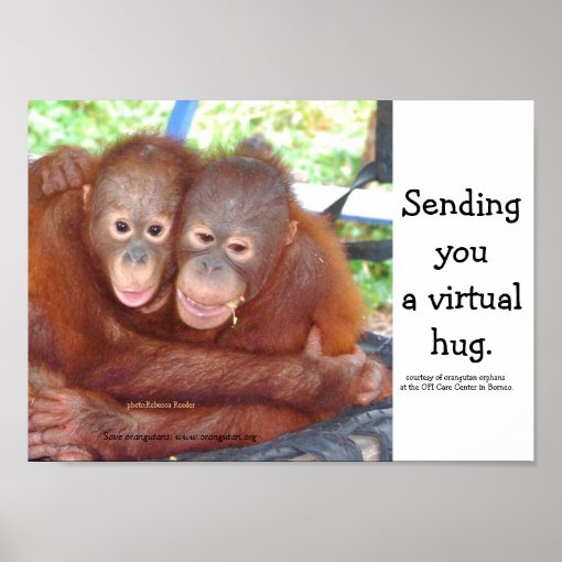Hug - Virtual Hugs Poster | Zazzle
