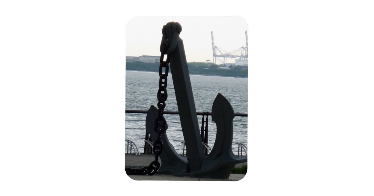 Huge Anchor & Chain 3"x4" Magnet | Zazzle