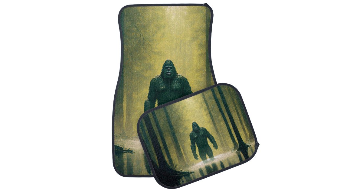 Huge Bigfoot Walks Through Water Truck Car Floor Mat | Zazzle