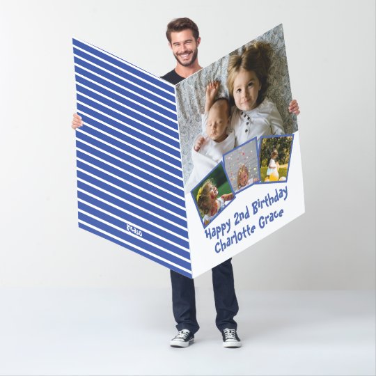 Huge Birthday Personalized Photo Collage Card | Zazzle.com