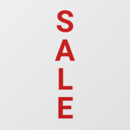 Huge Bold Red Retail Store Sale Vinyl Glass Window Cling | Zazzle