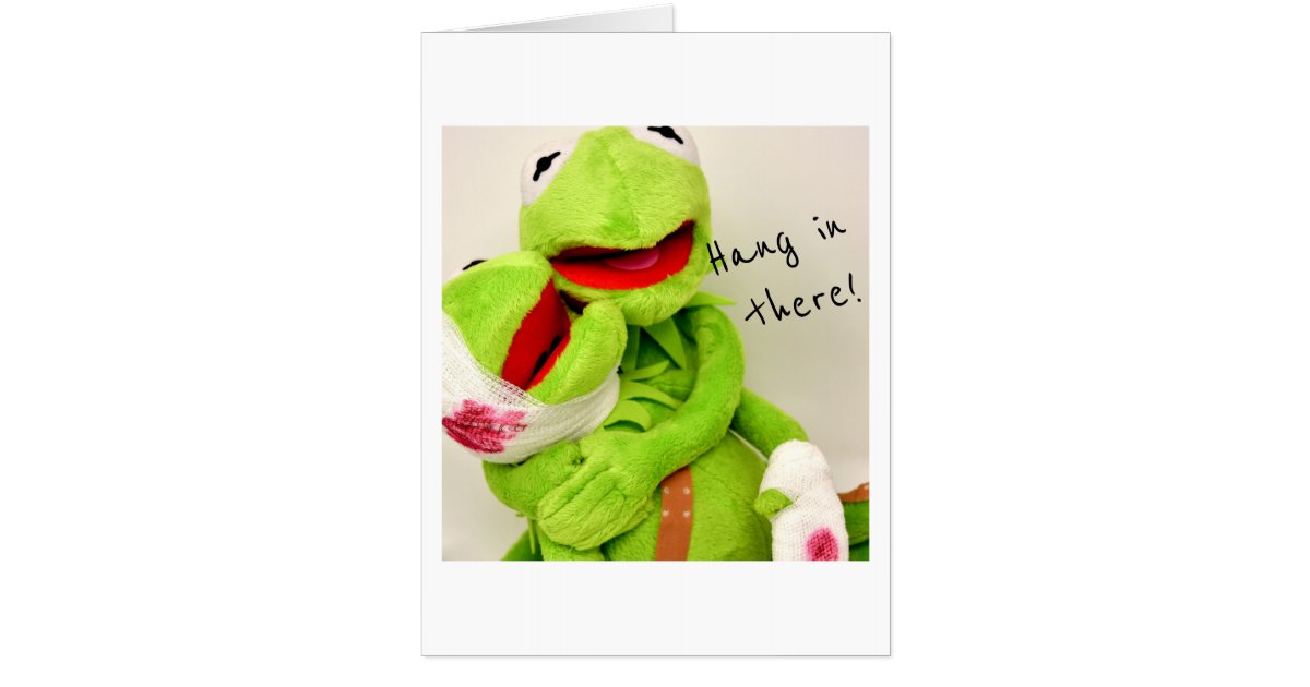 Huge Funny Cute Injured Frog Get Well Card | Zazzle