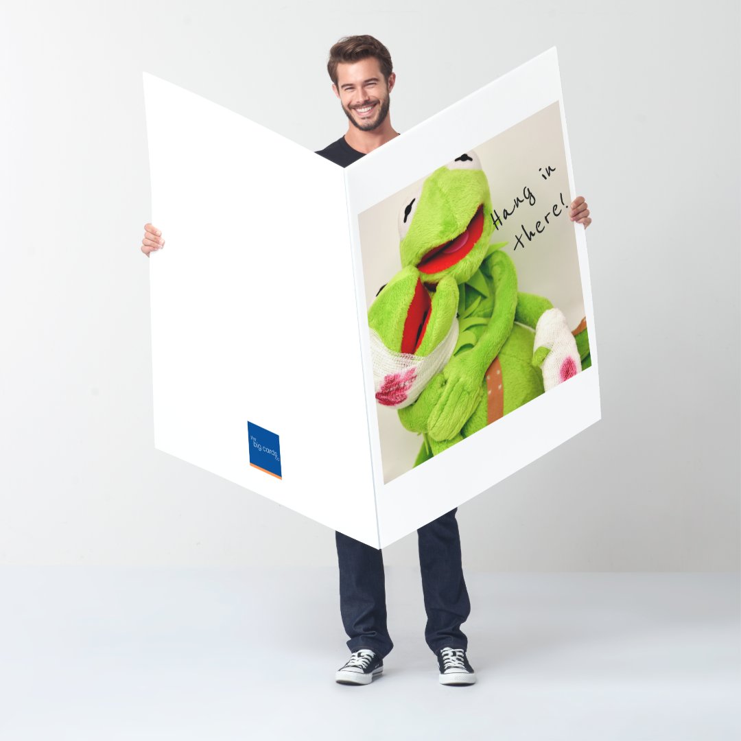 Huge Funny Cute Injured Frog Get Well Card | Zazzle