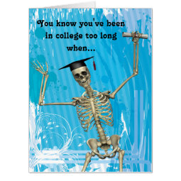 Huge Graduation Card - Skeleton in Grad Cap Card | Zazzle