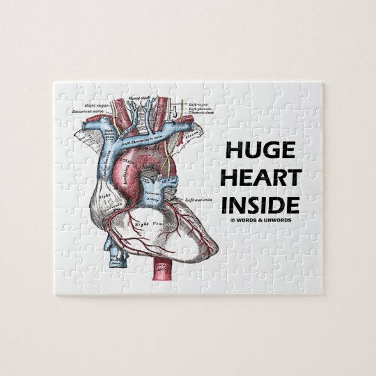 Huge Heart Inside (Anatomical Heart) Jigsaw Puzzle | Zazzle.com