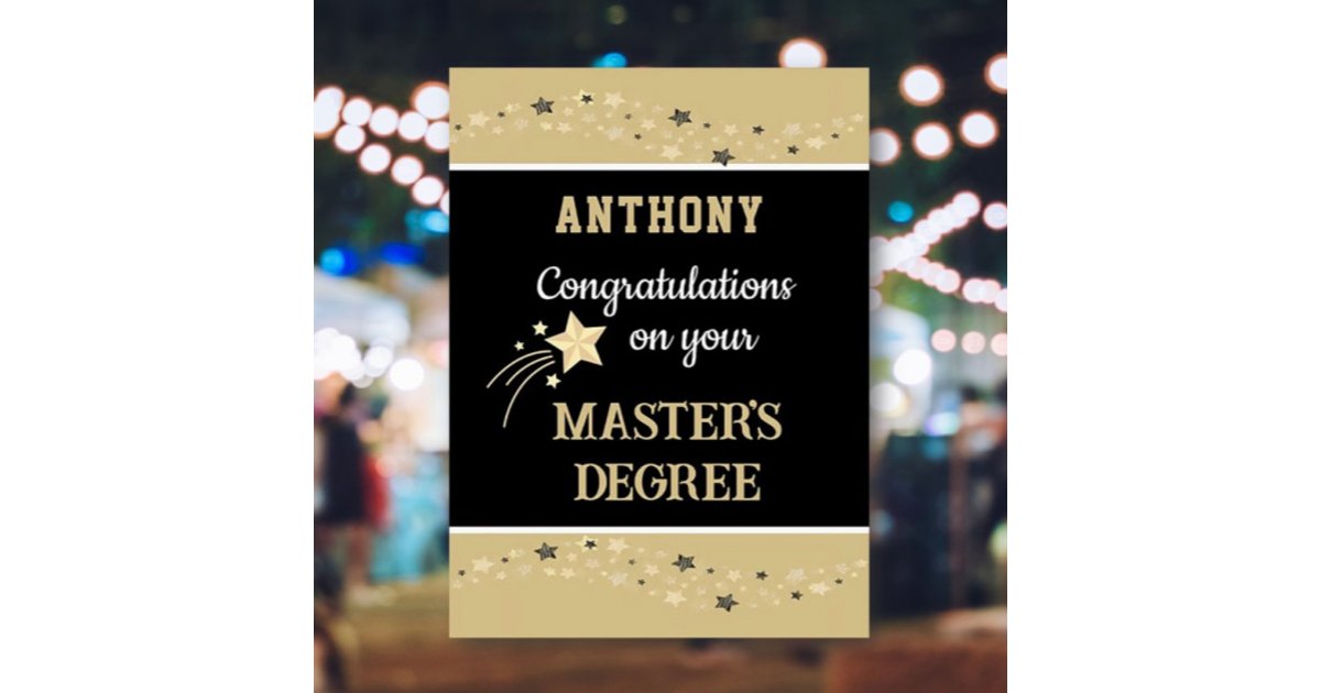 Huge, Master's degree CUSTOM congrats card | Zazzle