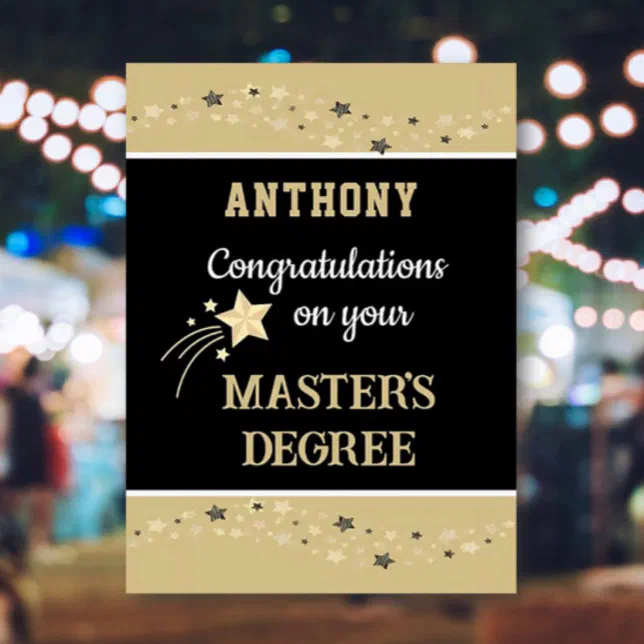 Huge, Master's degree CUSTOM congrats card | Zazzle