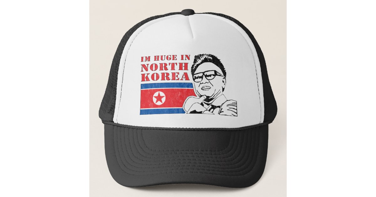 huge only in north korea - kim jong il trucker hat | Zazzle