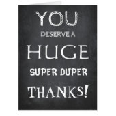 Huge Thanks Thank you Card | Zazzle