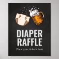 Huggies and Chuggies Baby Shower Diaper Raffle Poster | Zazzle