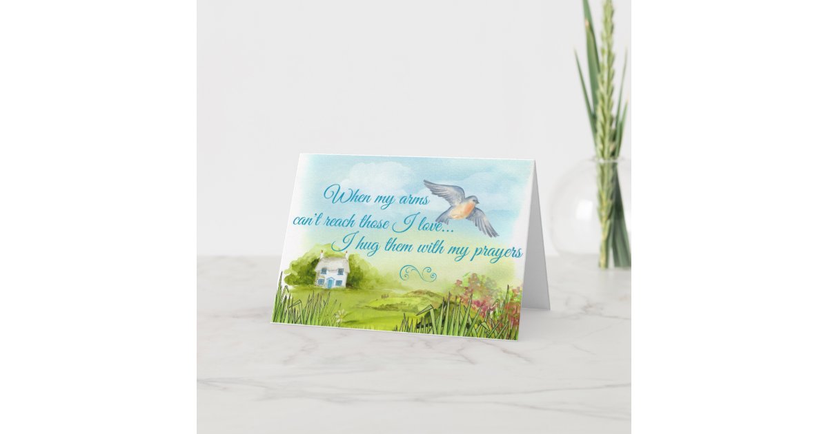 Hugging You With My Prayers Card | Zazzle