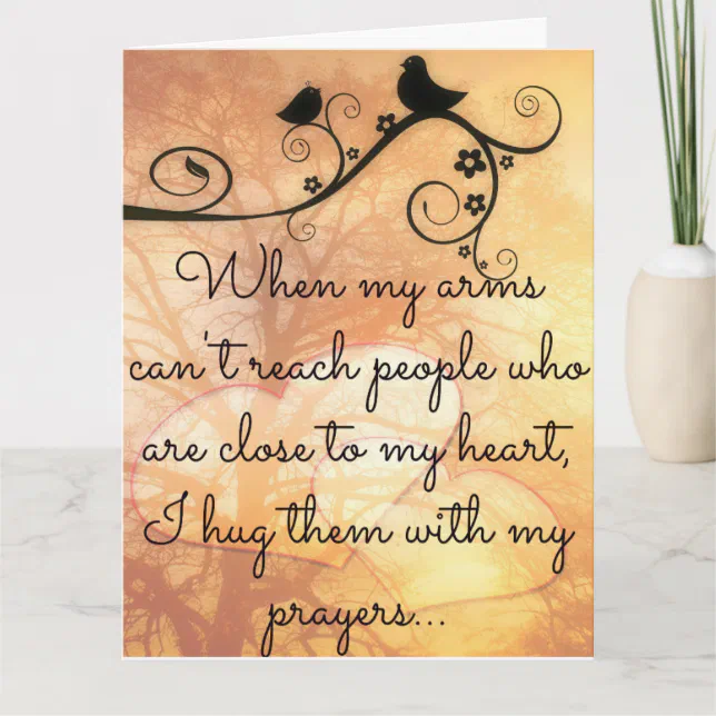 Hugging You With My Prayers Card | Zazzle