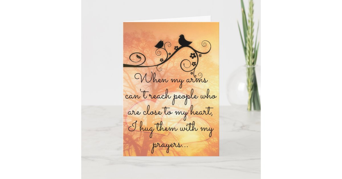 Hugging You With My Prayers Card | Zazzle