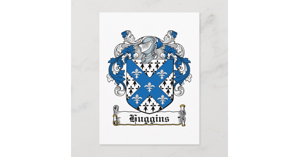 Huggins Family Crest Postcard | Zazzle
