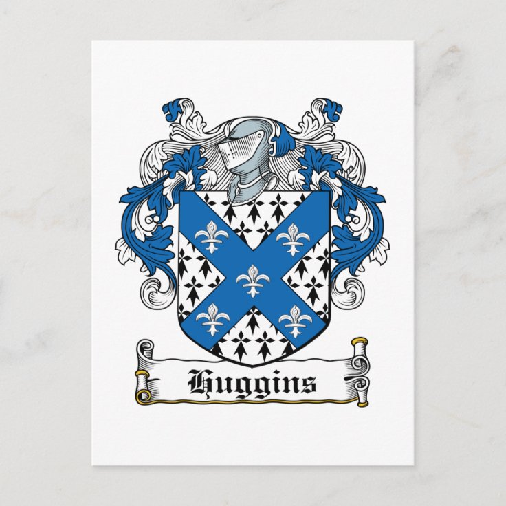Huggins Family Crest Postcard | Zazzle