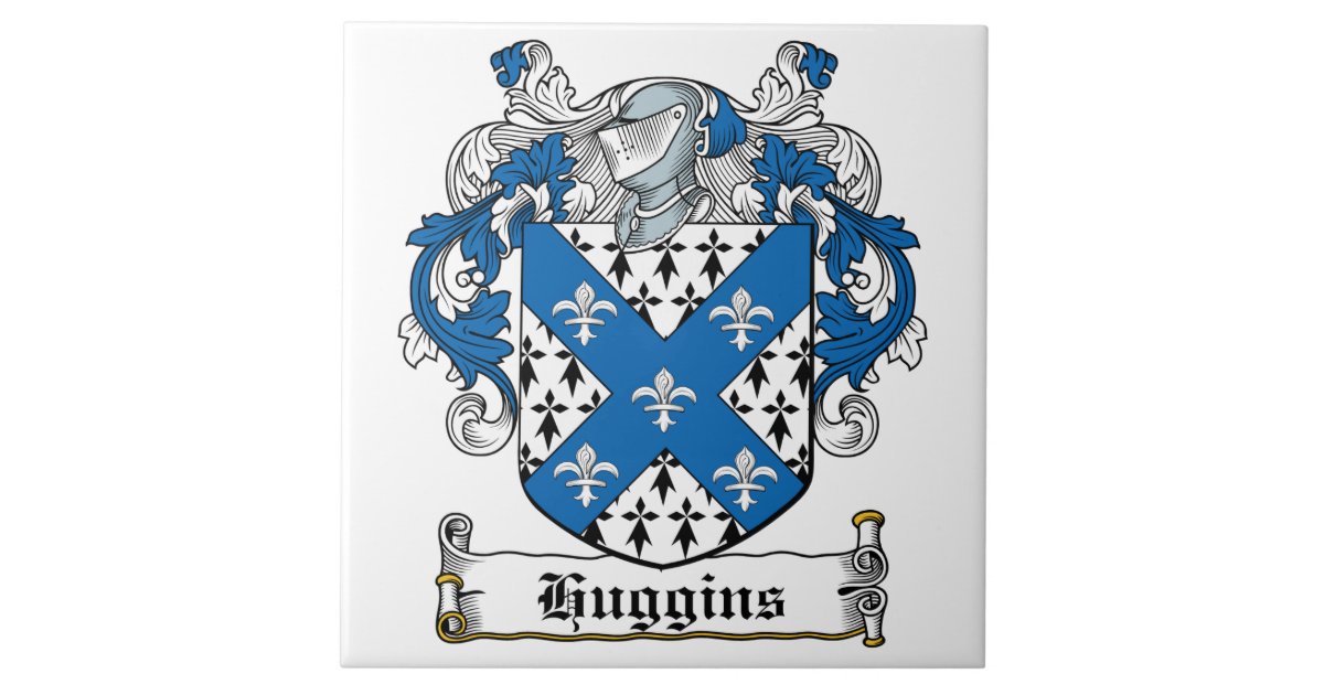 Huggins Family Crest Tile | Zazzle