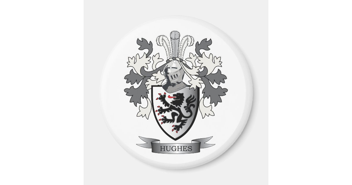 Hughes Family Crest Coat of Arms Magnet | Zazzle