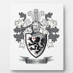 Hughes Family Crest Coat of Arms Plaque | Zazzle