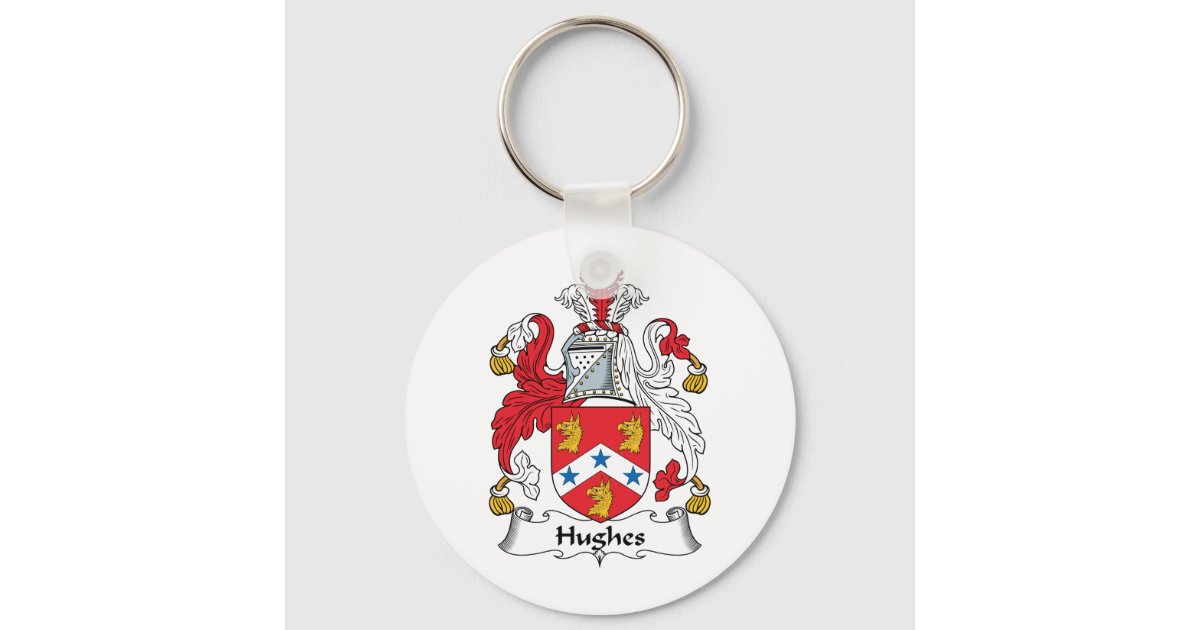 Hughes Family Crest Keychain | Zazzle