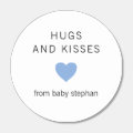 Hugs and Kisses Cute Modern Blue Boy Baby Shower Hershey®'s Kisses ...