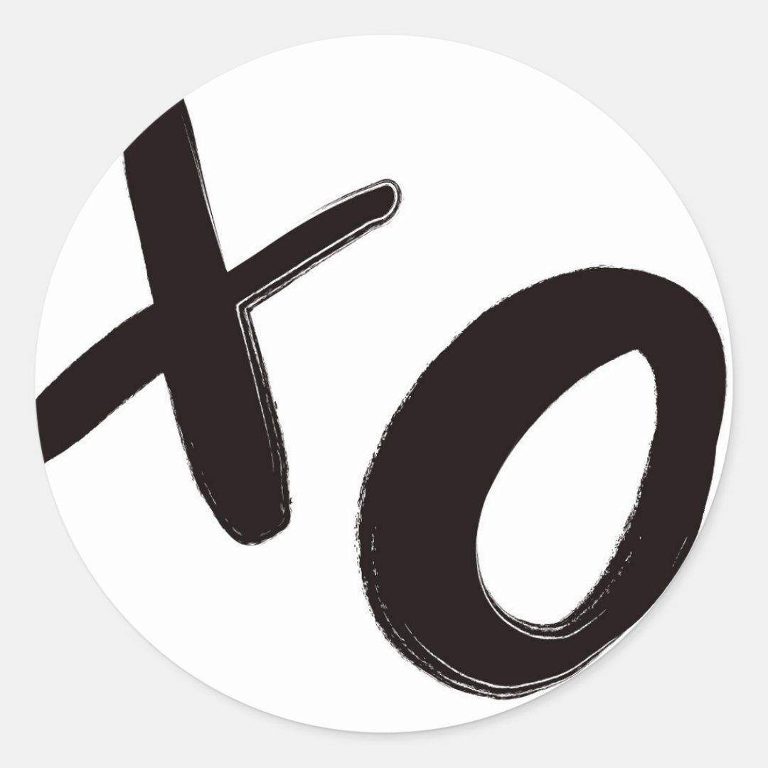 Hugs & Kisses XO Round Stickers | Zazzle