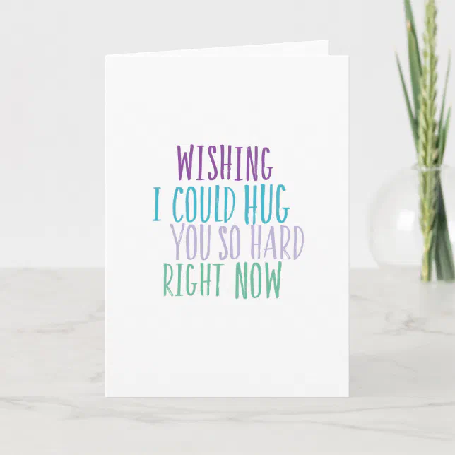 Hugs So Hard Quote Card | Zazzle
