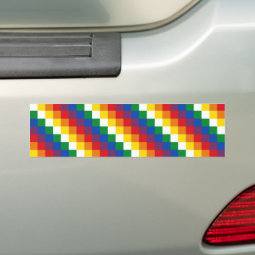 Huipala/Wipala Flag. Andean Qulla Suyu. Bolivia Bumper Sticker | Zazzle