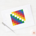 Huipala/Wipala Flag. Andean Qulla Suyu. Bolivia Rectangular Sticker ...