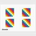 Huipala/Wipala Flag. Andean Qulla Suyu. Bolivia Rectangular Sticker ...