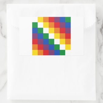 Huipala/Wipala Flag. Andean Qulla Suyu. Bolivia Rectangular Sticker ...