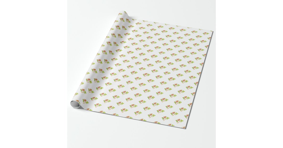 Hula African American Girl Baby Shower Wrapping Paper | Zazzle