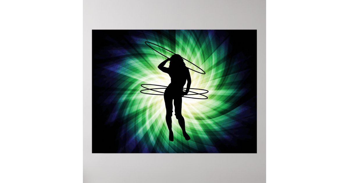 Hula Hoop Girl; Cool Poster | Zazzle