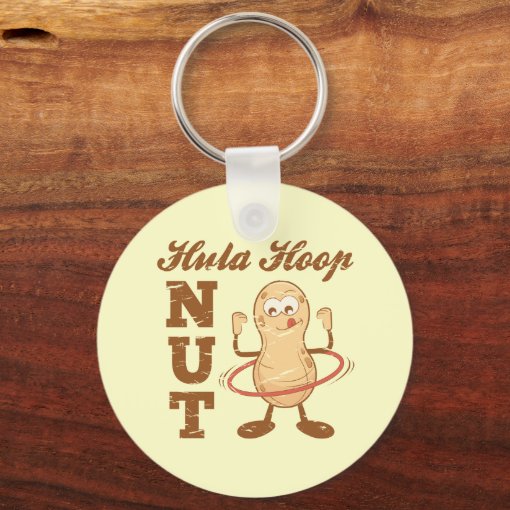 Hula Hoop Nut Keychain | Zazzle