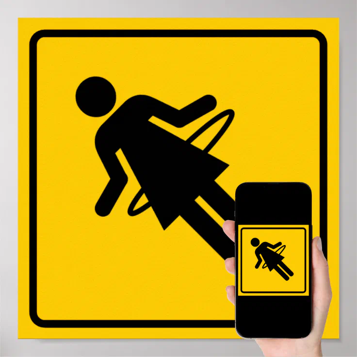 Hula Hoop Zone Highway Sign | Zazzle