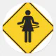 Hula Hoop Zone Highway Sign Classic Round Sticker | Zazzle