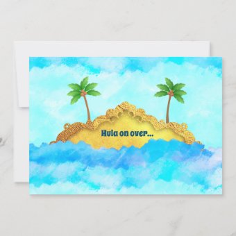 Hula on Over Luah Birthday Invitations | Zazzle