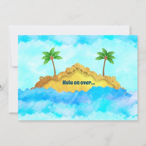 Hula on Over Luah Birthday Invitations | Zazzle