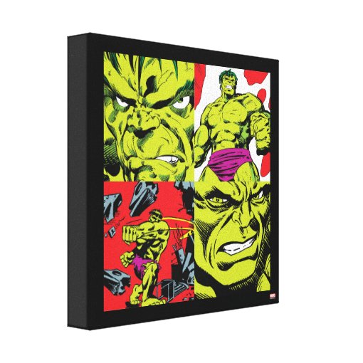 Hulk Comic Block Pattern Canvas Print | Zazzle