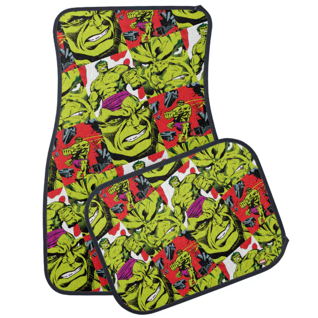 Hulk Comic Block Pattern Car Floor Mat | Zazzle