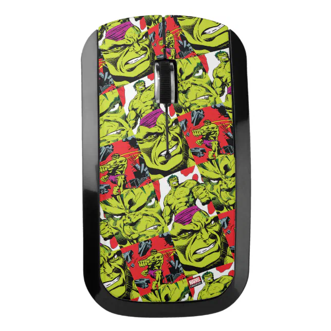 Hulk Comic Block Pattern Wireless Mouse | Zazzle