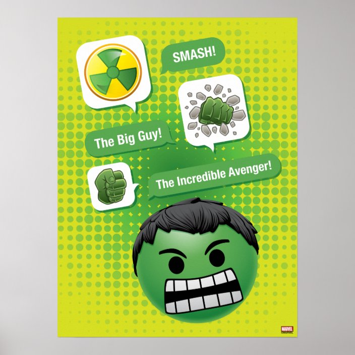 Hulk Emoji Poster | Zazzle.com