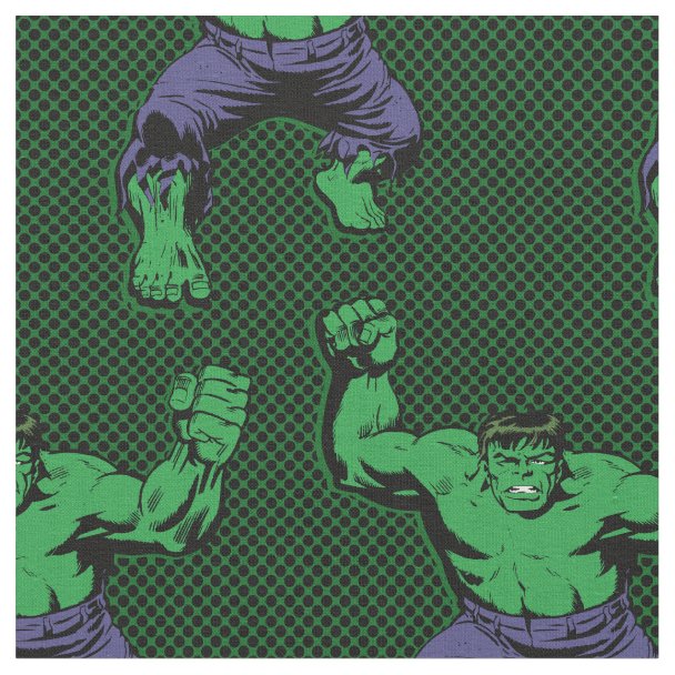 Hulk Retro Grab Fabric | Zazzle