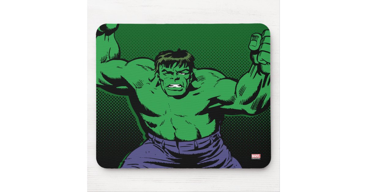 Hulk Retro Arms Mouse Pad | Zazzle