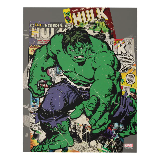 Hulk Retro Comic Graphic Panel Wall Art | Zazzle